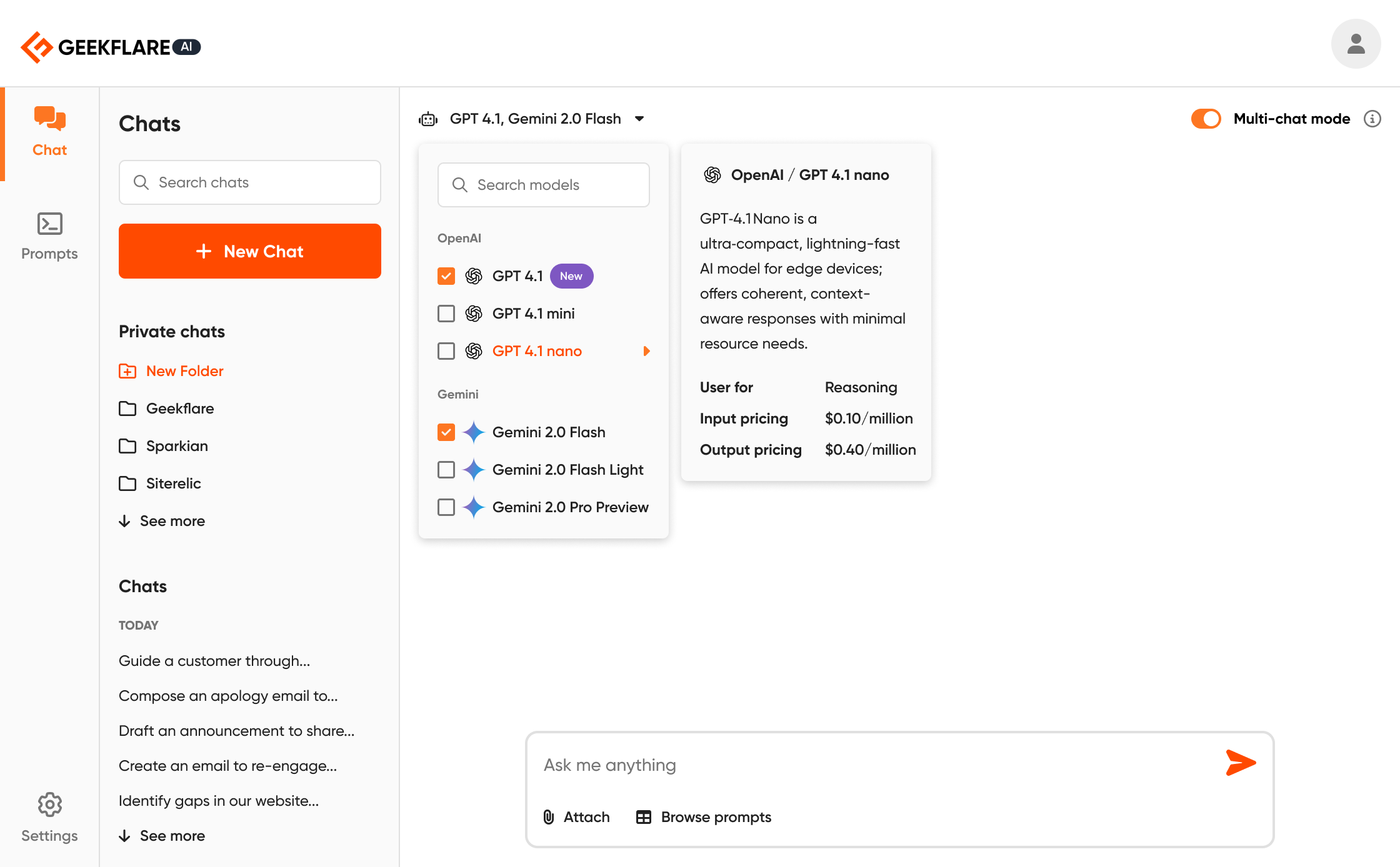 Geekflare Connect | BYOK AI Workspace for Teams