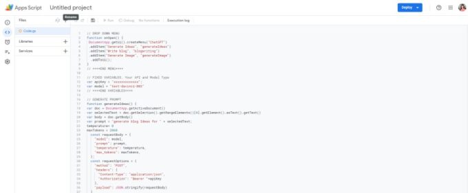 ChatGPT mit Google Docs und Sheets verwenden