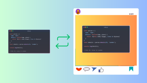 Convierta fragmentos de código en bellas imágenes para compartir en las ...