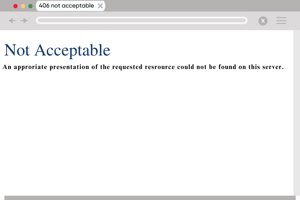 Comment corriger l'erreur "406 Not Acceptable" sur votre site WordPress