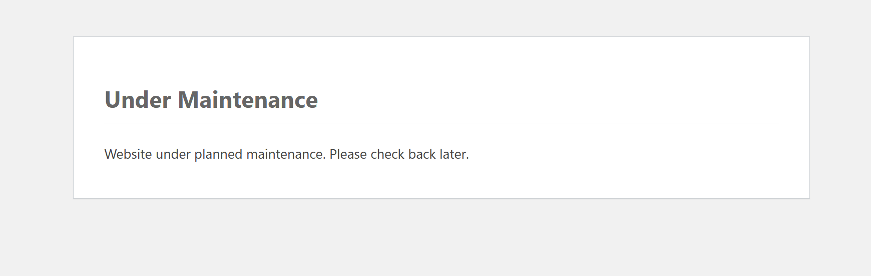 Comment activer/désactiver le mode maintenance de WordPress