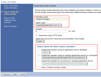 How to Create Cluster in IBM WebSphere ND?