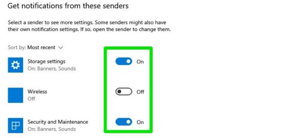 Minimize Notifications In Windows