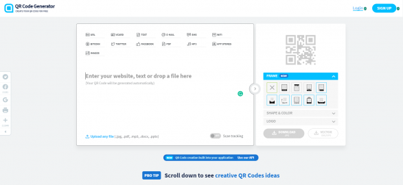 los 17 mejores generadores de códigos QR para su próxima campaña digital - Geekflare