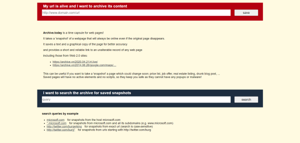 Las mejores alternativas de Wayback Machine - Geekflare