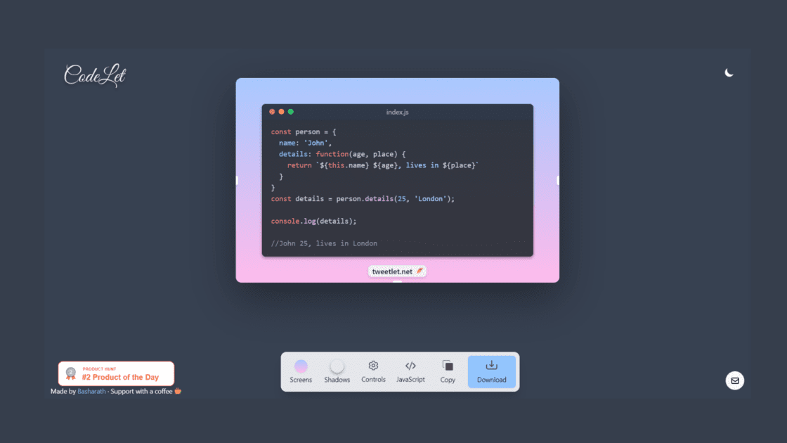 Turn Code Snippets into Beautiful Images to Share on Social Media
