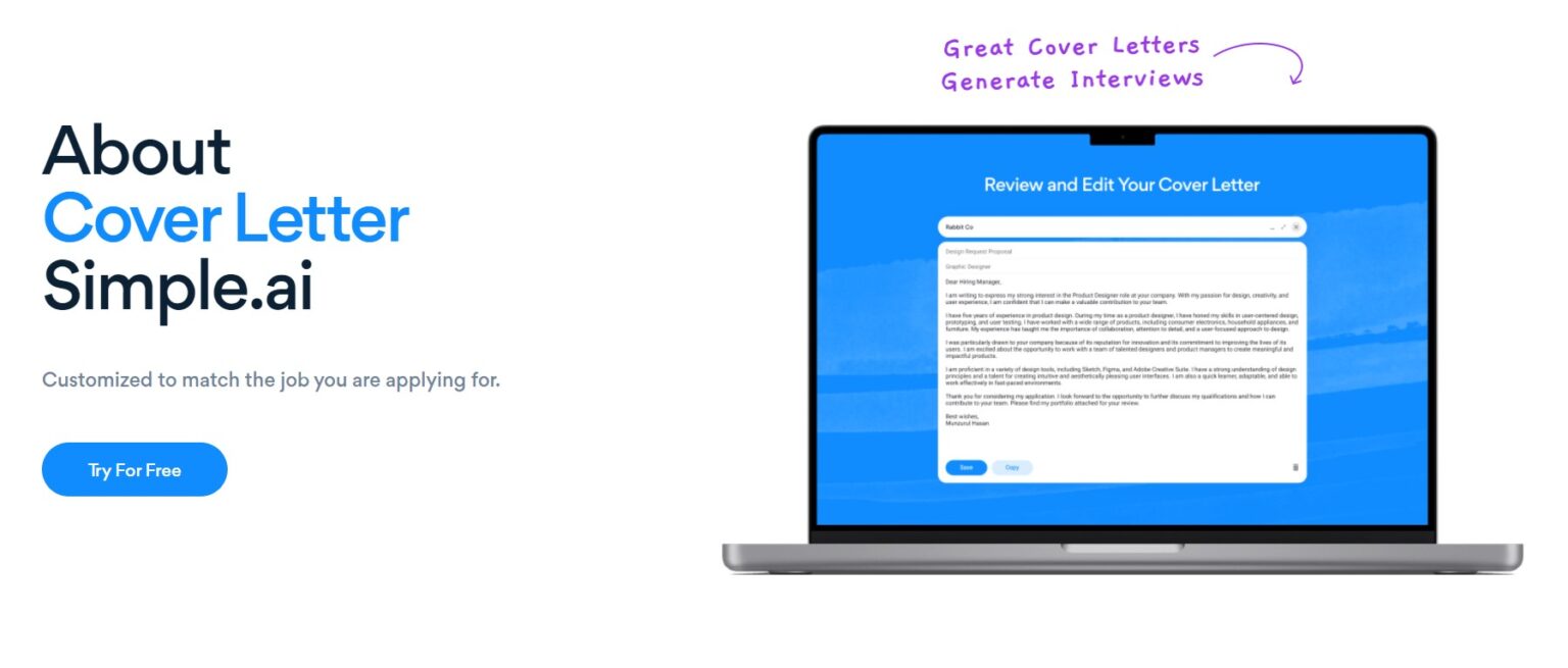 Best AI Cover Letter Generator to Impress Hiring Manager