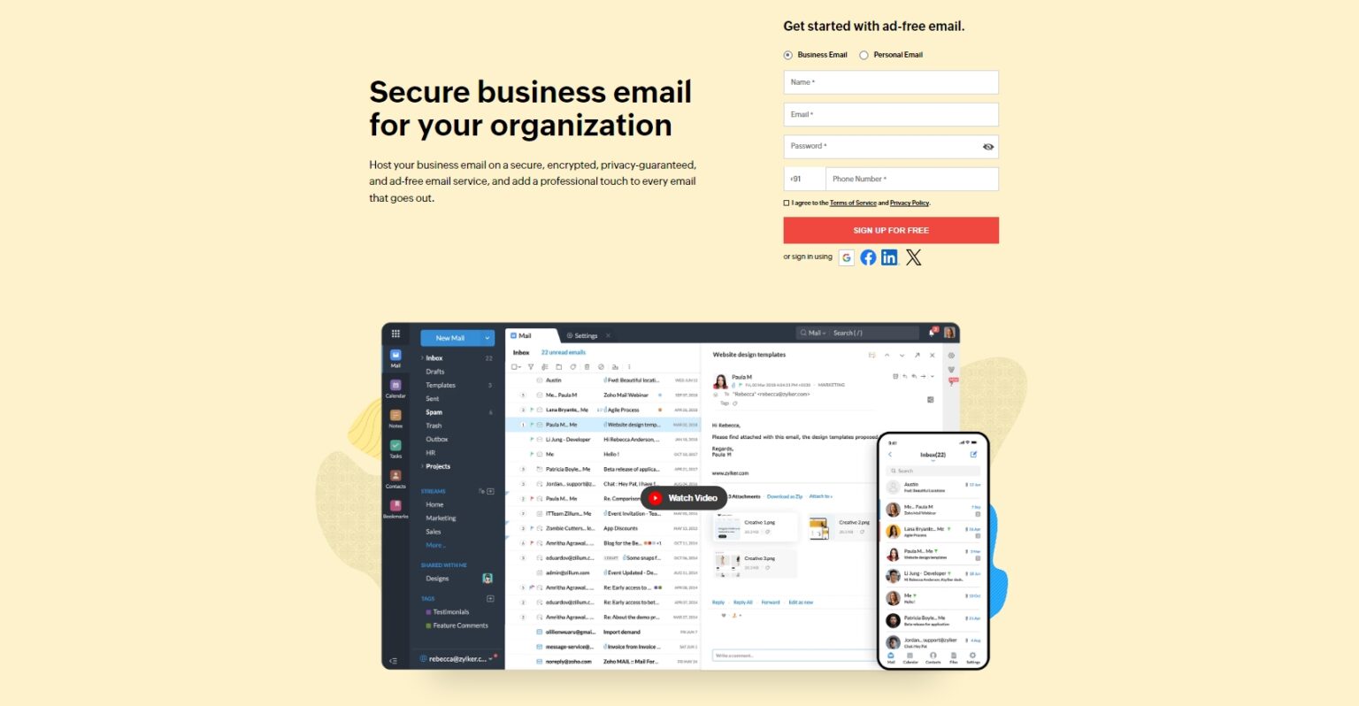 Free Email Hosting on Custom Domain