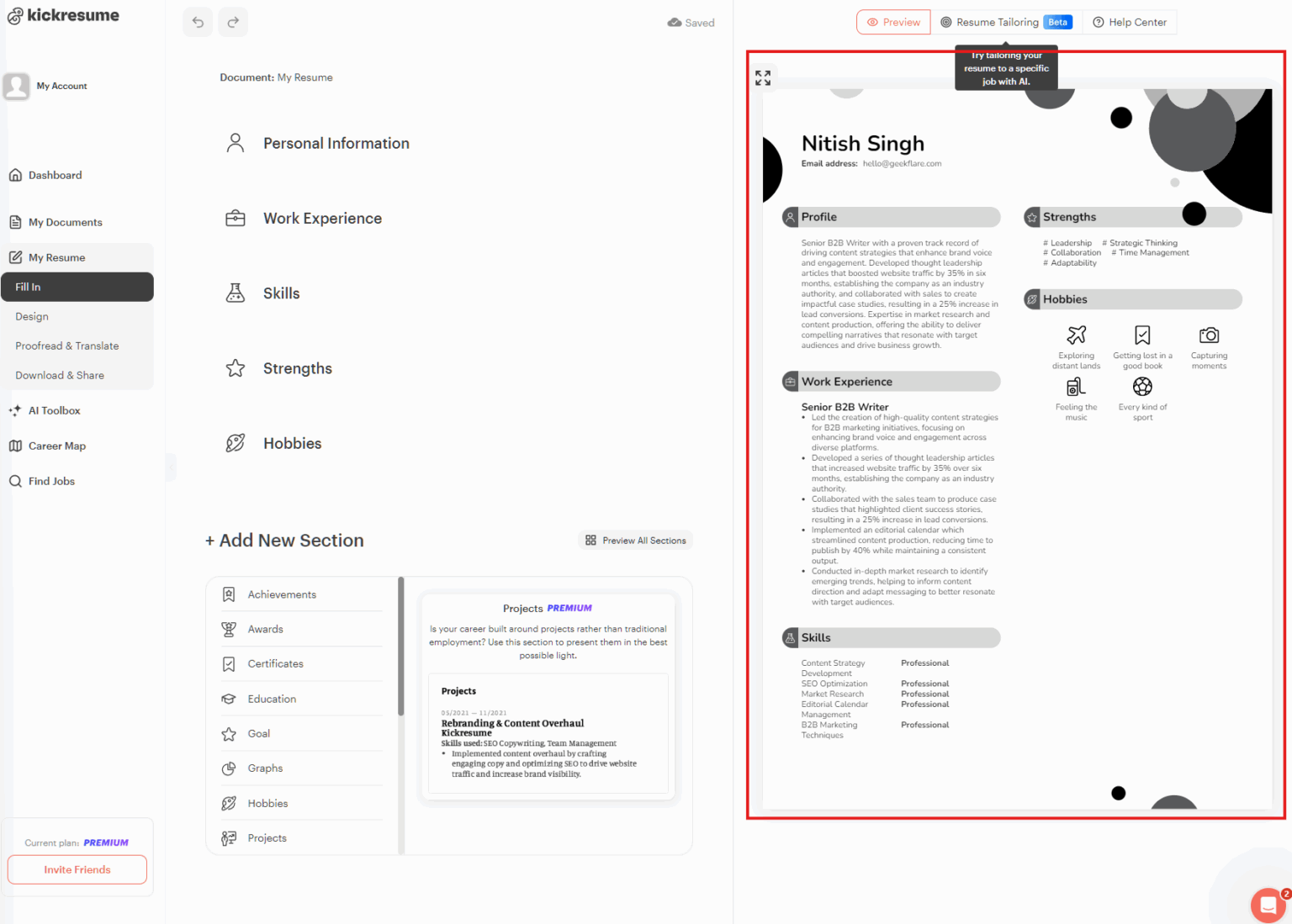 Kickresume: Kickstart Your Career