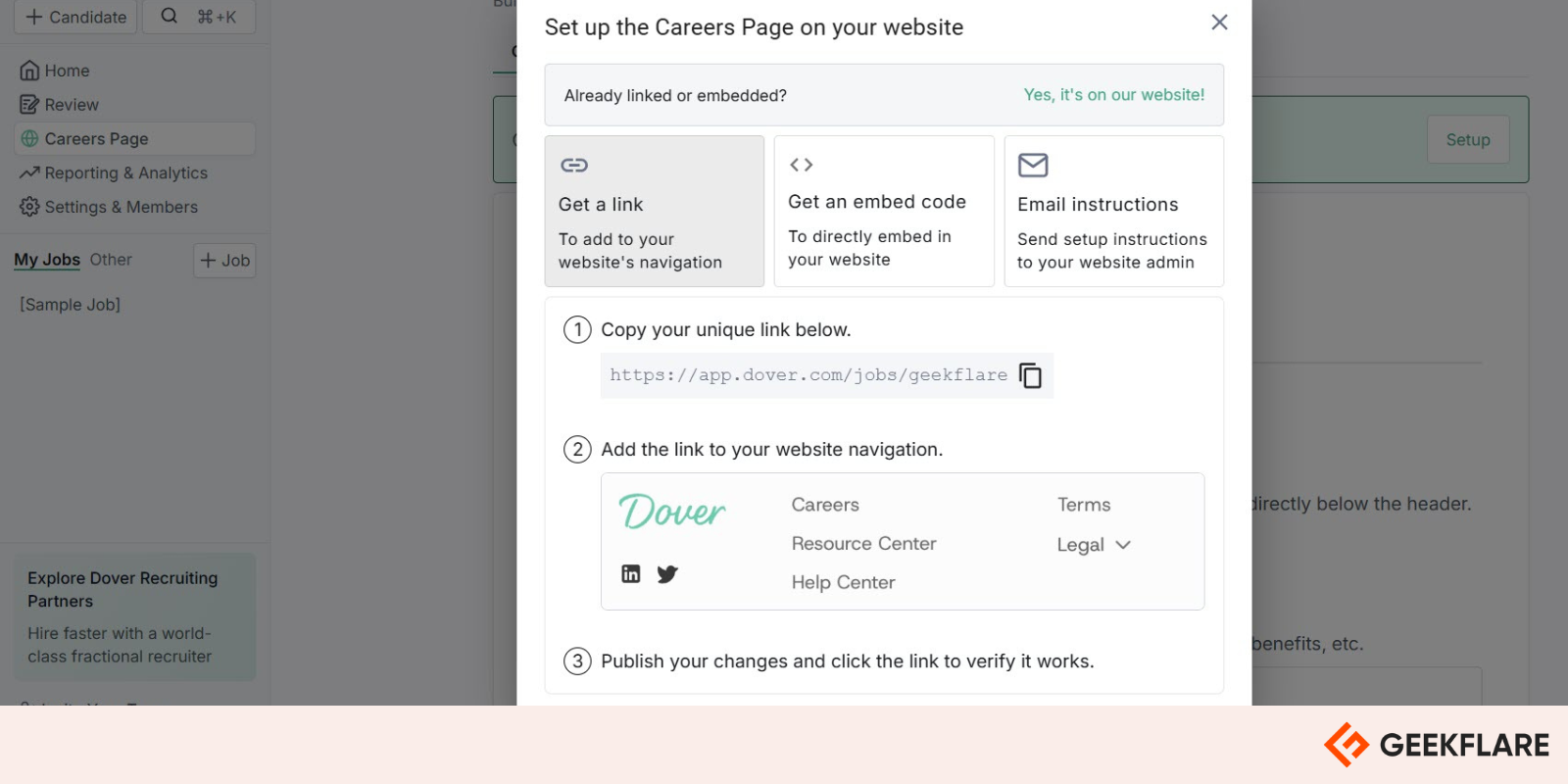 Dover Review: I Tested this Free ATS