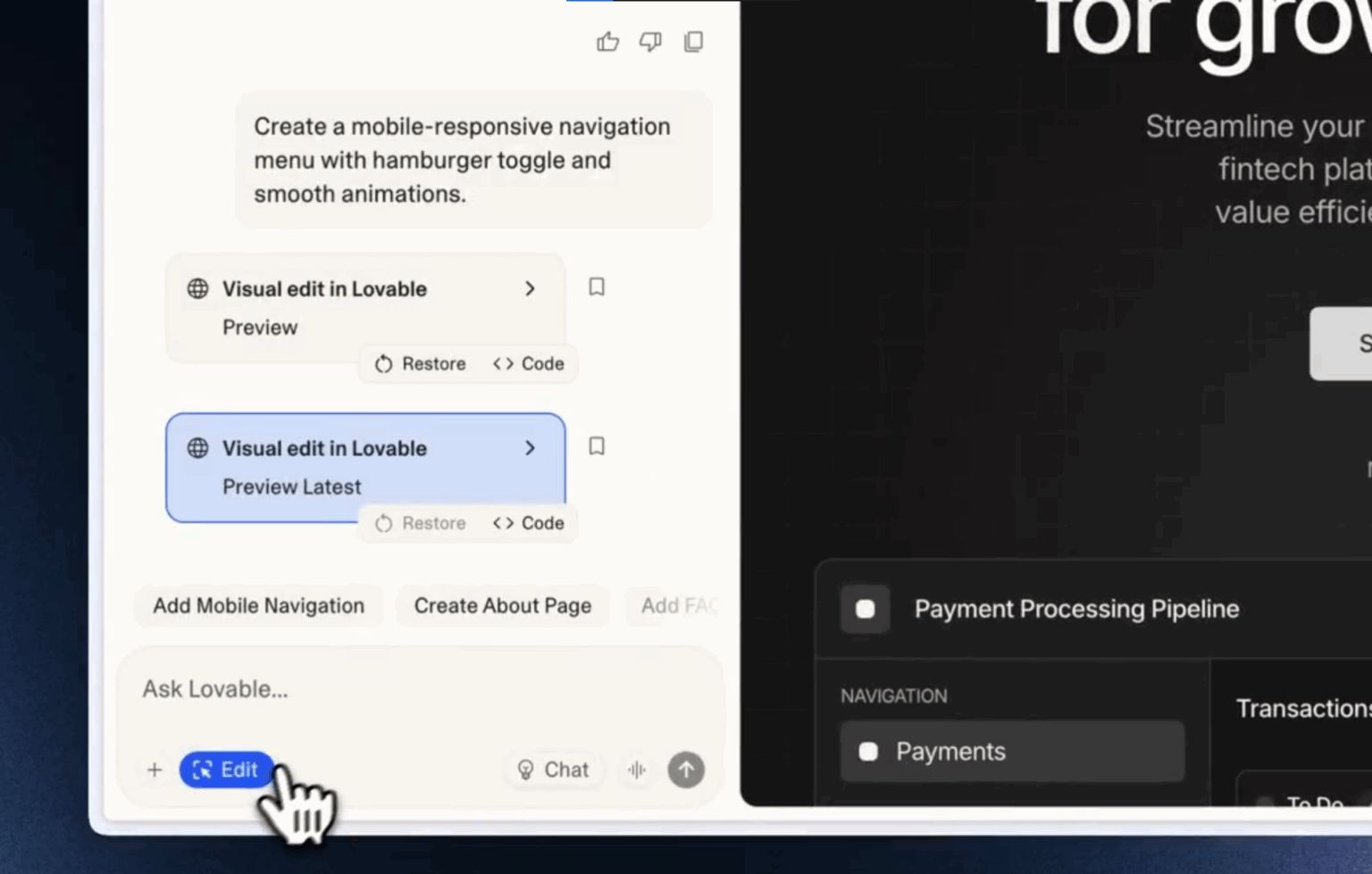 Lovable Visual Edits Just Got Easier and Faster to Use